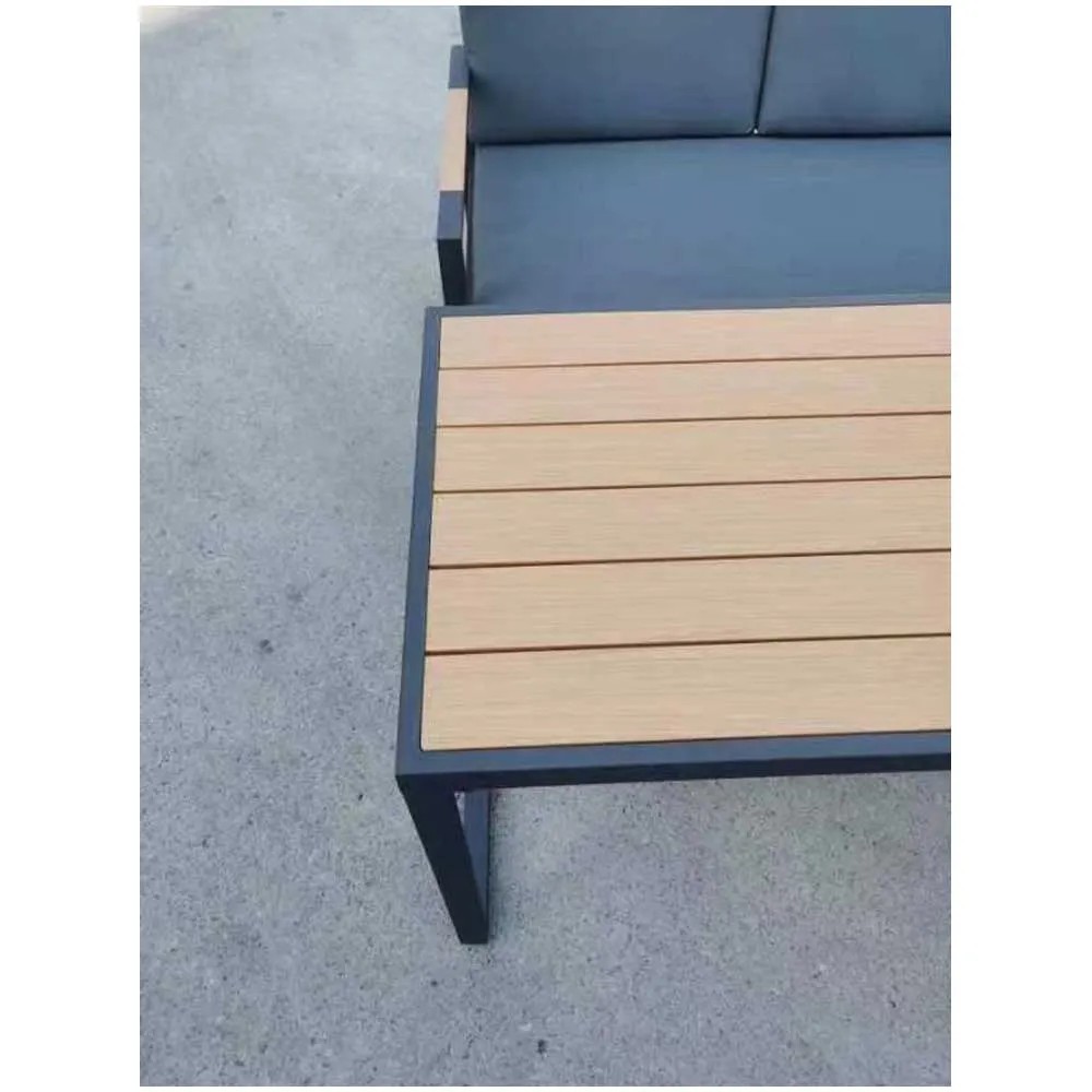 Acamp Lounge-Set Trinidad Anthrazit / Dunkelgrau / Teak 4-tlg. kaufen ...