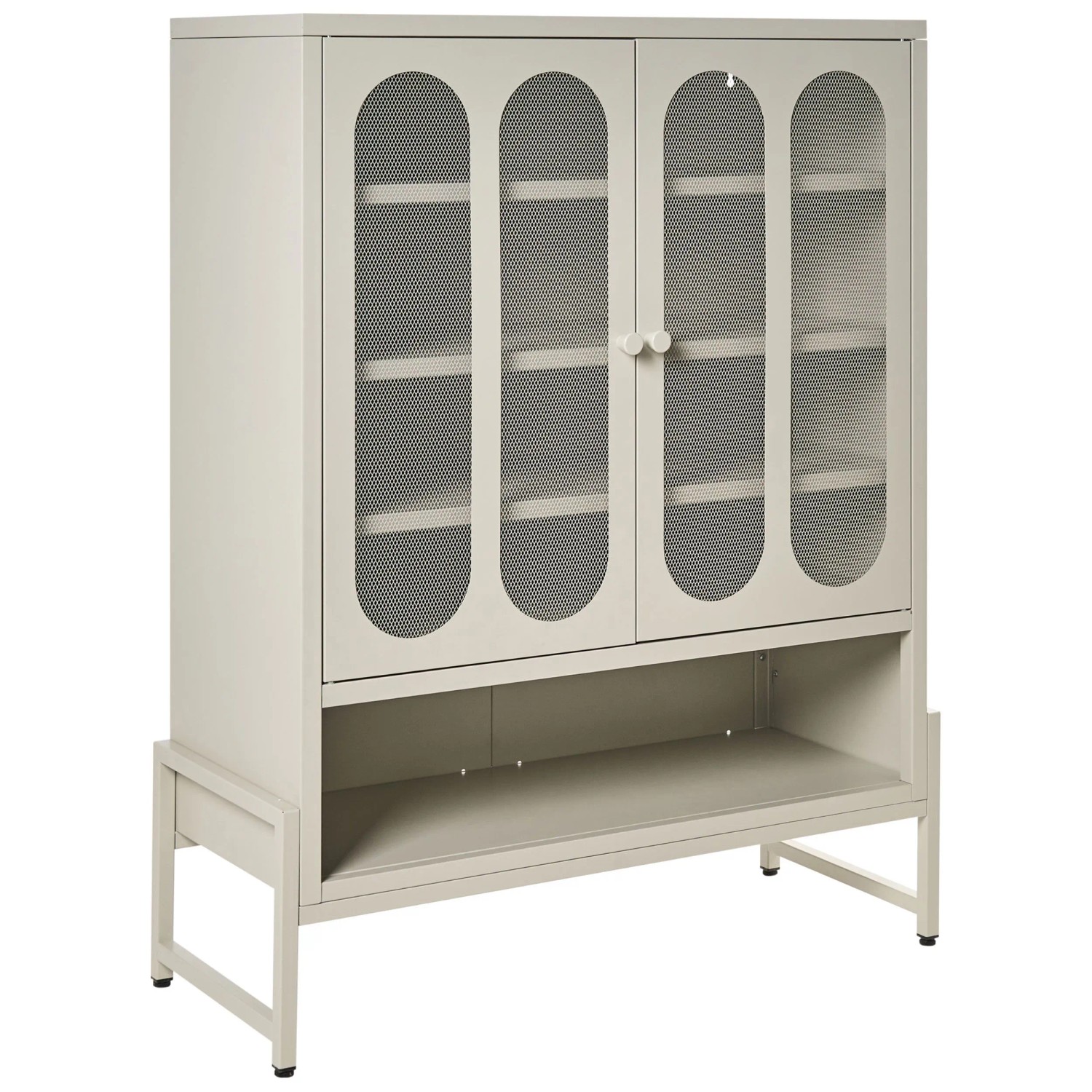 Beliani Sideboard Soletta Beige 108 x 84 x 35 cm