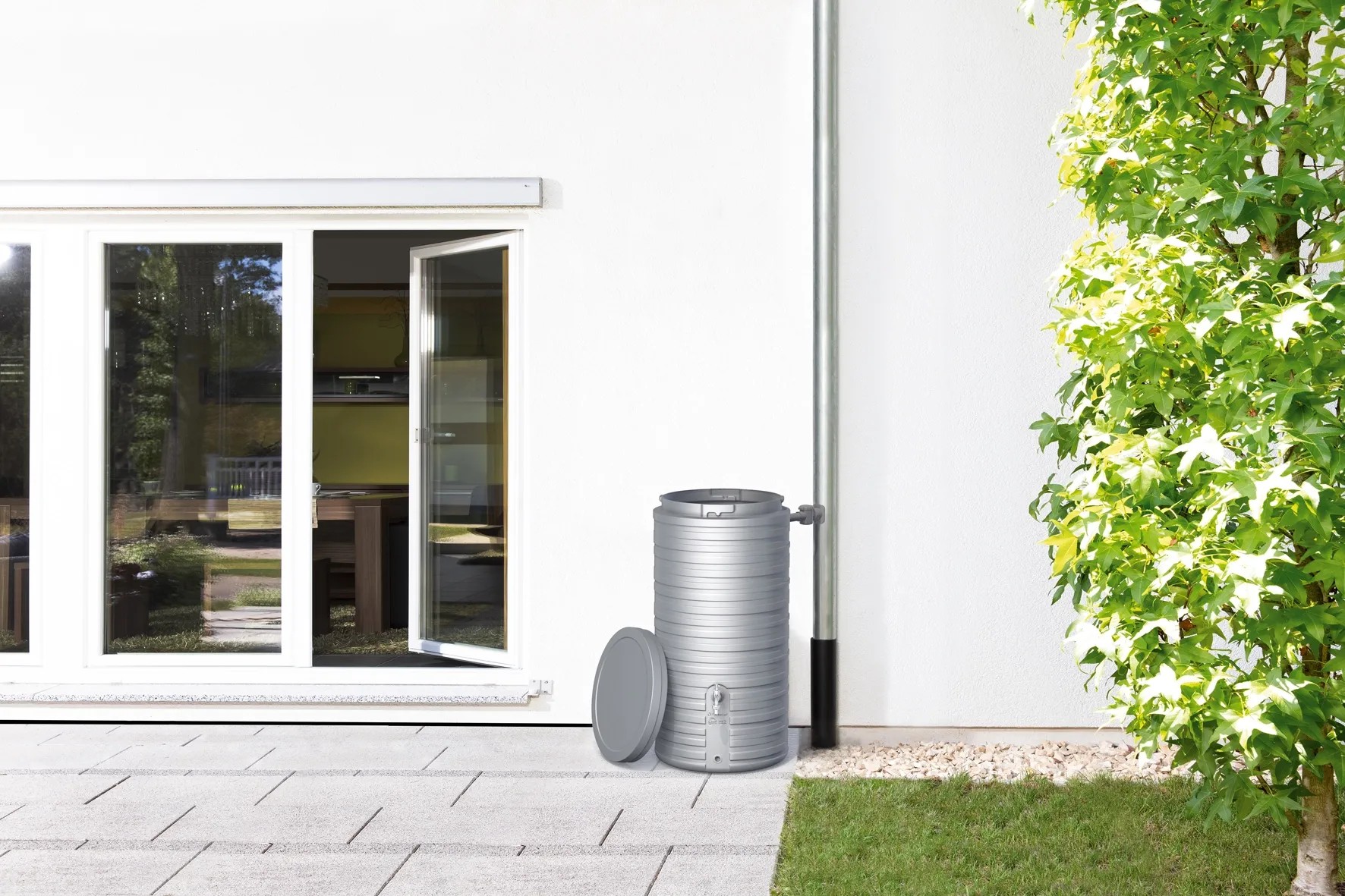 Garantia Regenwasserbehälter Nordic Steingrau 300 l inkl. Deckel