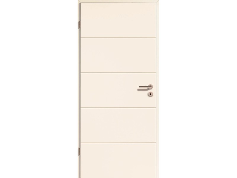 Zimmertür Straight Line Dekor DIN links Weiss 198,5 x 73,5 x 3,9 cm