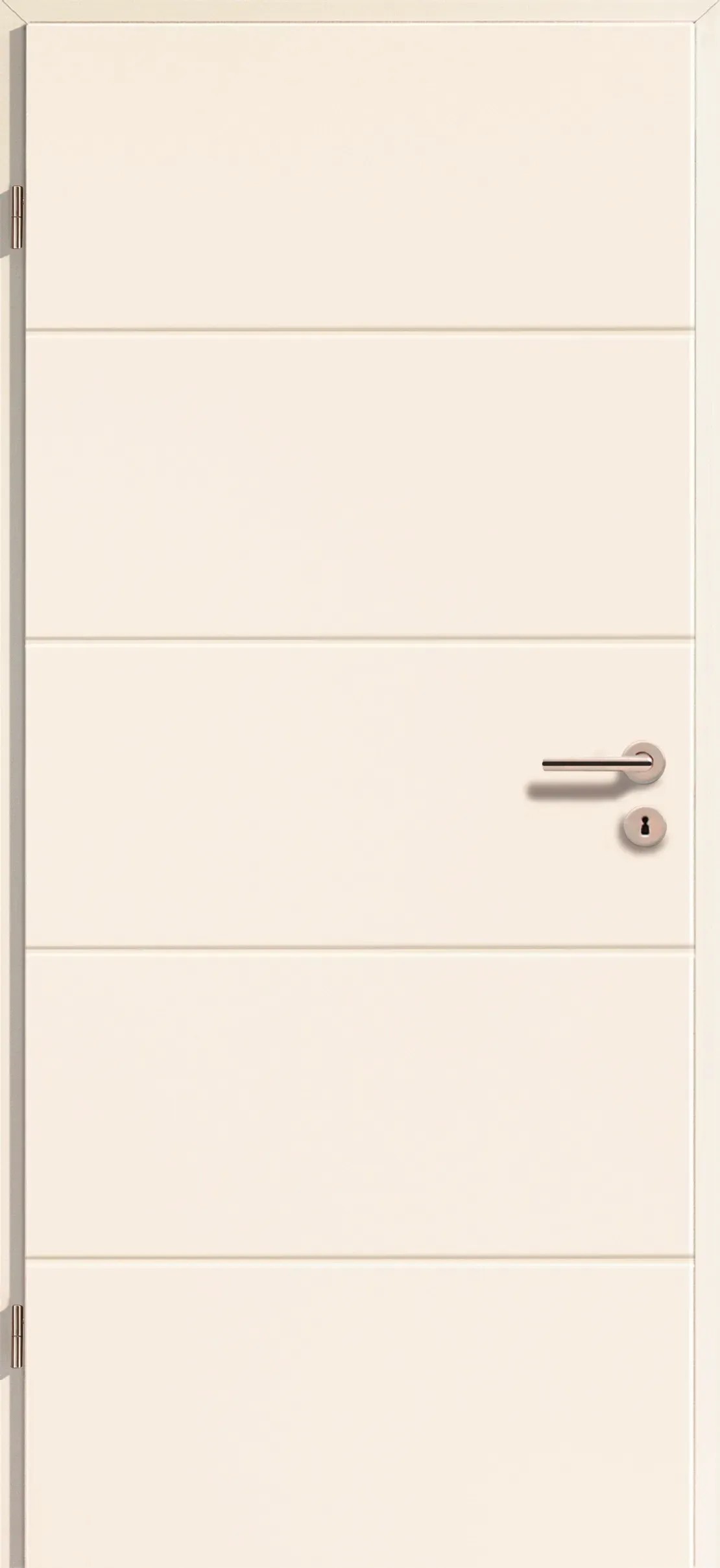 Zimmertür Straight Line Dekor DIN links Weiss 198,5 x 73,5 x 3,9 cm