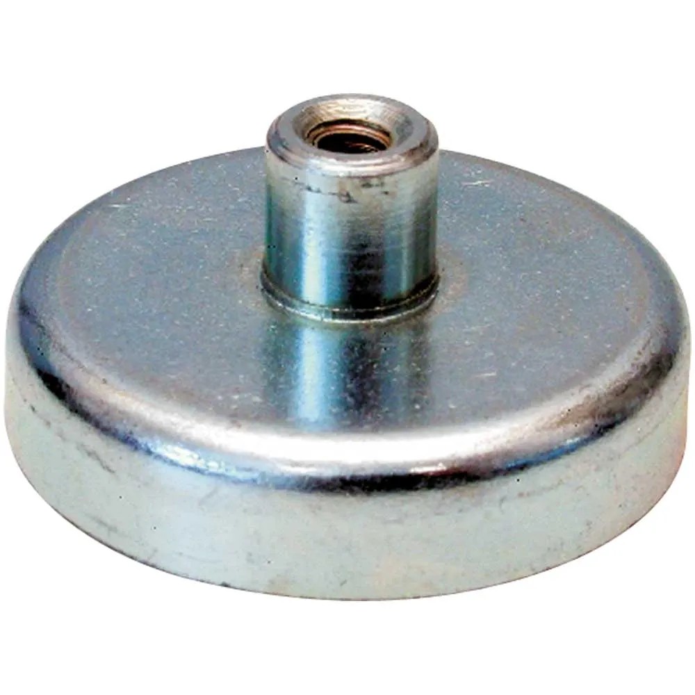 Aimant plot plat Argent Ø 25 mm / hauteur 15 mm