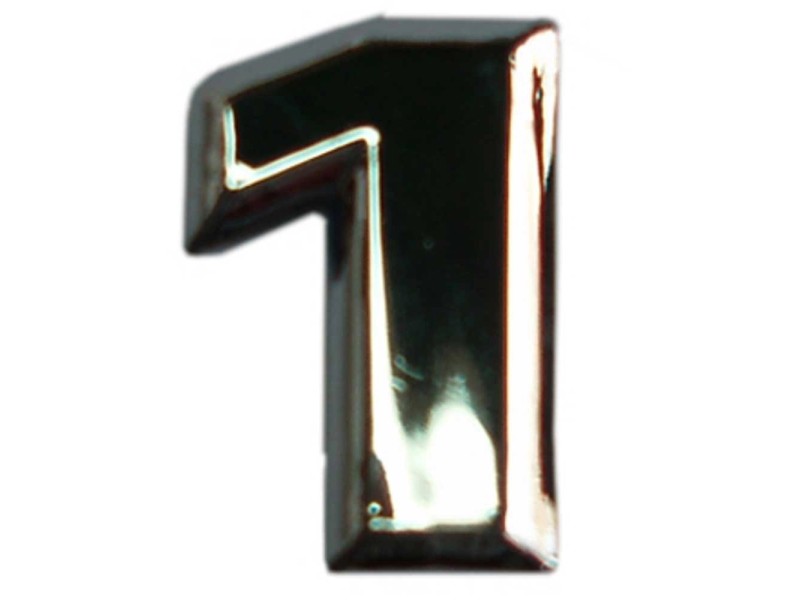 Sticker Zahl 1 Chrom 3D / 3 x 3 cm kaufen bei OBI