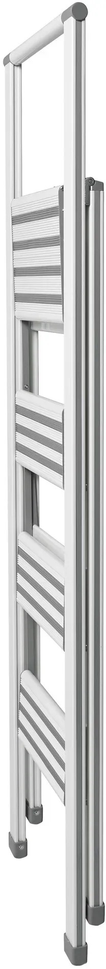 Klappleiter 4 Stufen Aluminium Weiss / Grau Höhe 153 cm kaufen bei OBI