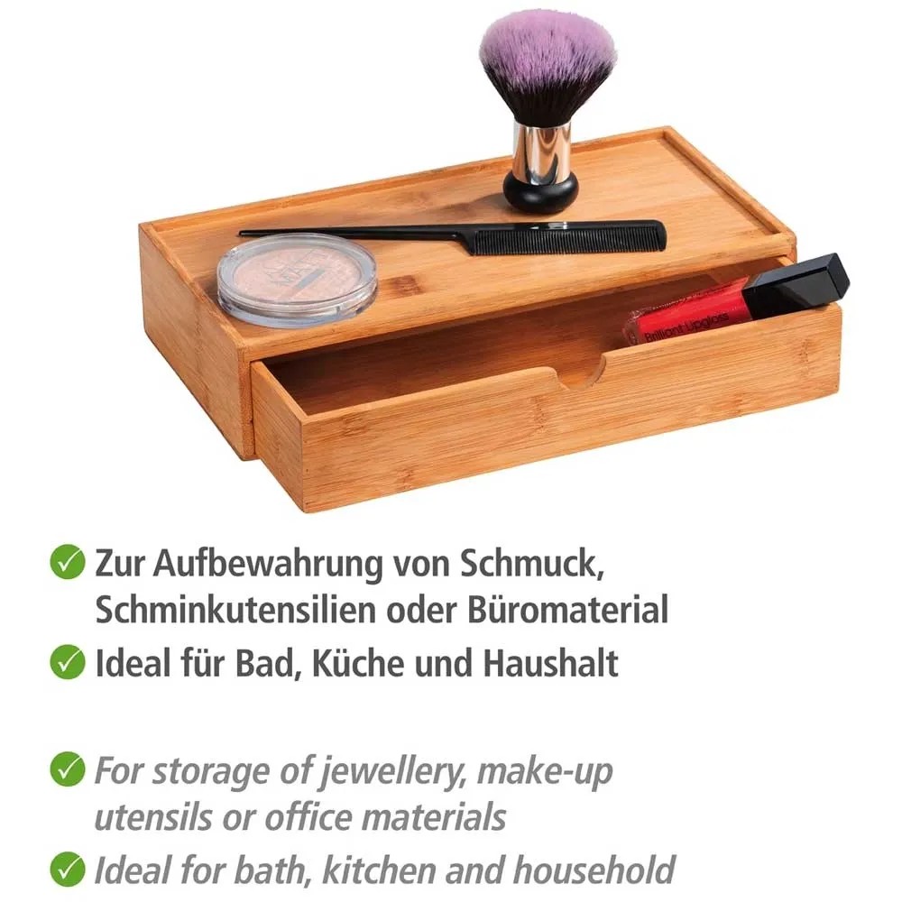 Bambus-Box Terra mit Schublade Natural (HxBxT) 6 x 28 x 14 cm