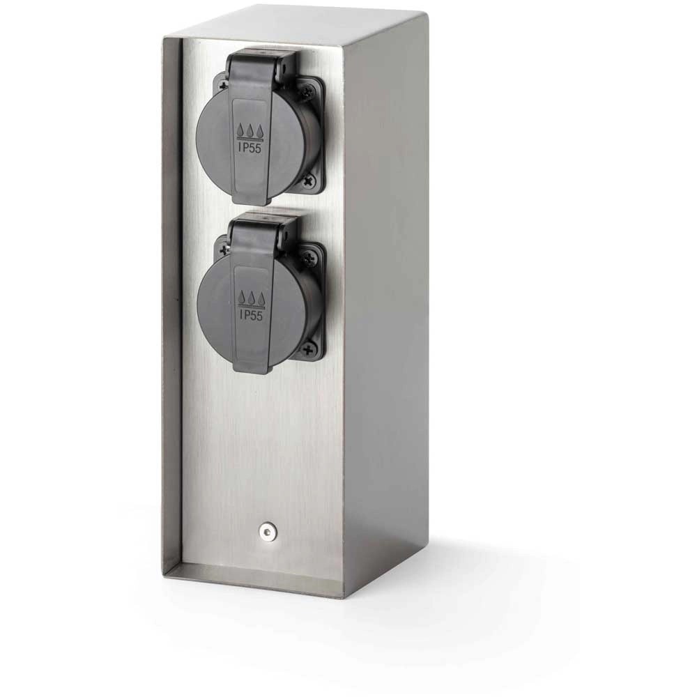 Energiesäule 3 x T13 / IP55 Silber matt (HxBxT) 23 x 8,5 x 13 cm kaufen ...