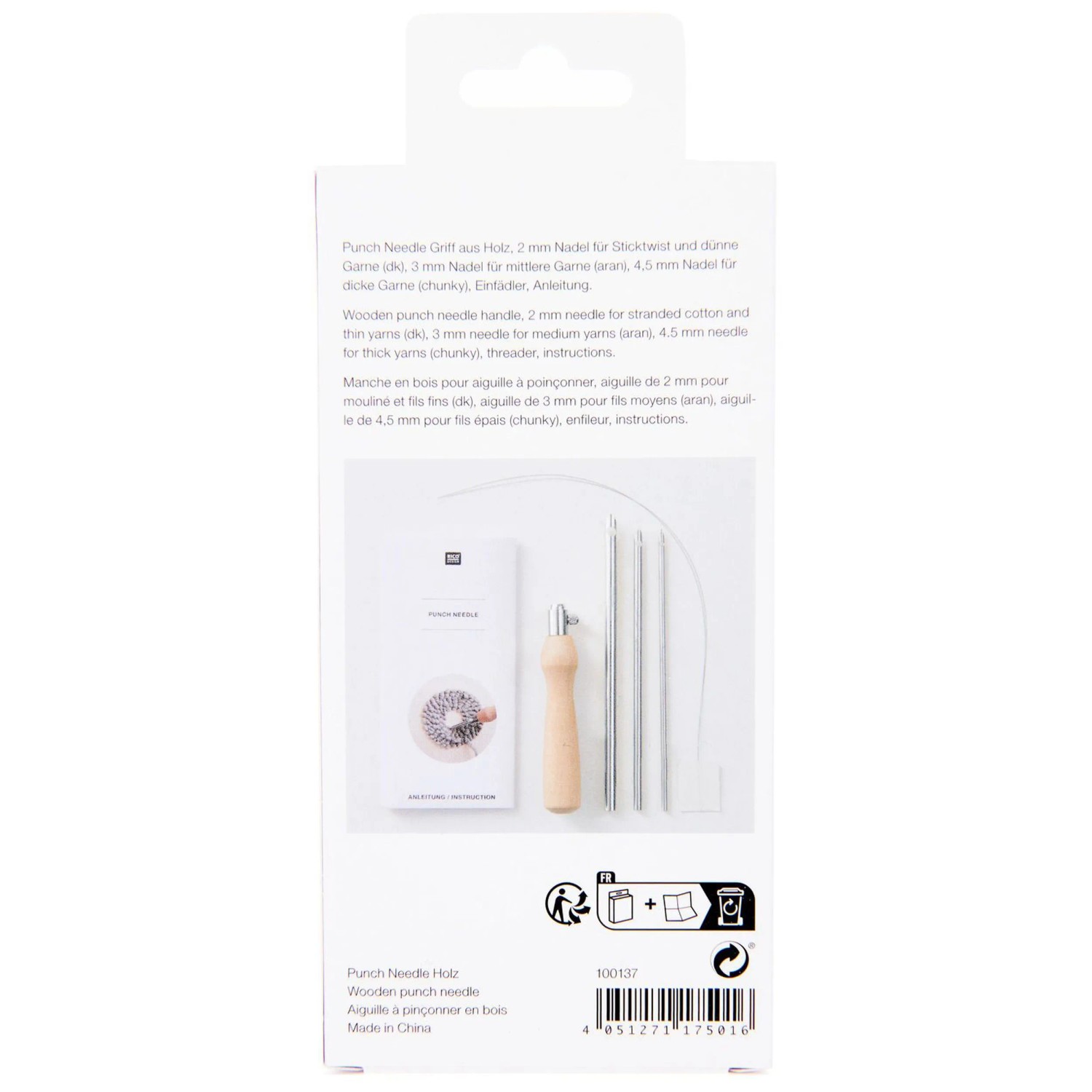Rico Design Punch-Needle-Set Holz 6-tlg.