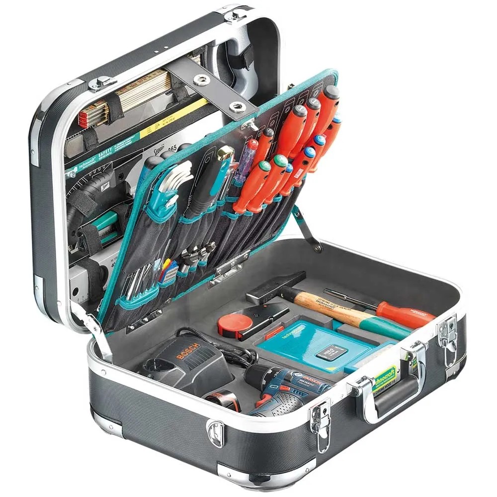 Technocraft ABS-Werkzeugkoffer Pro Chrome Wood 116 inkl. Akku ...