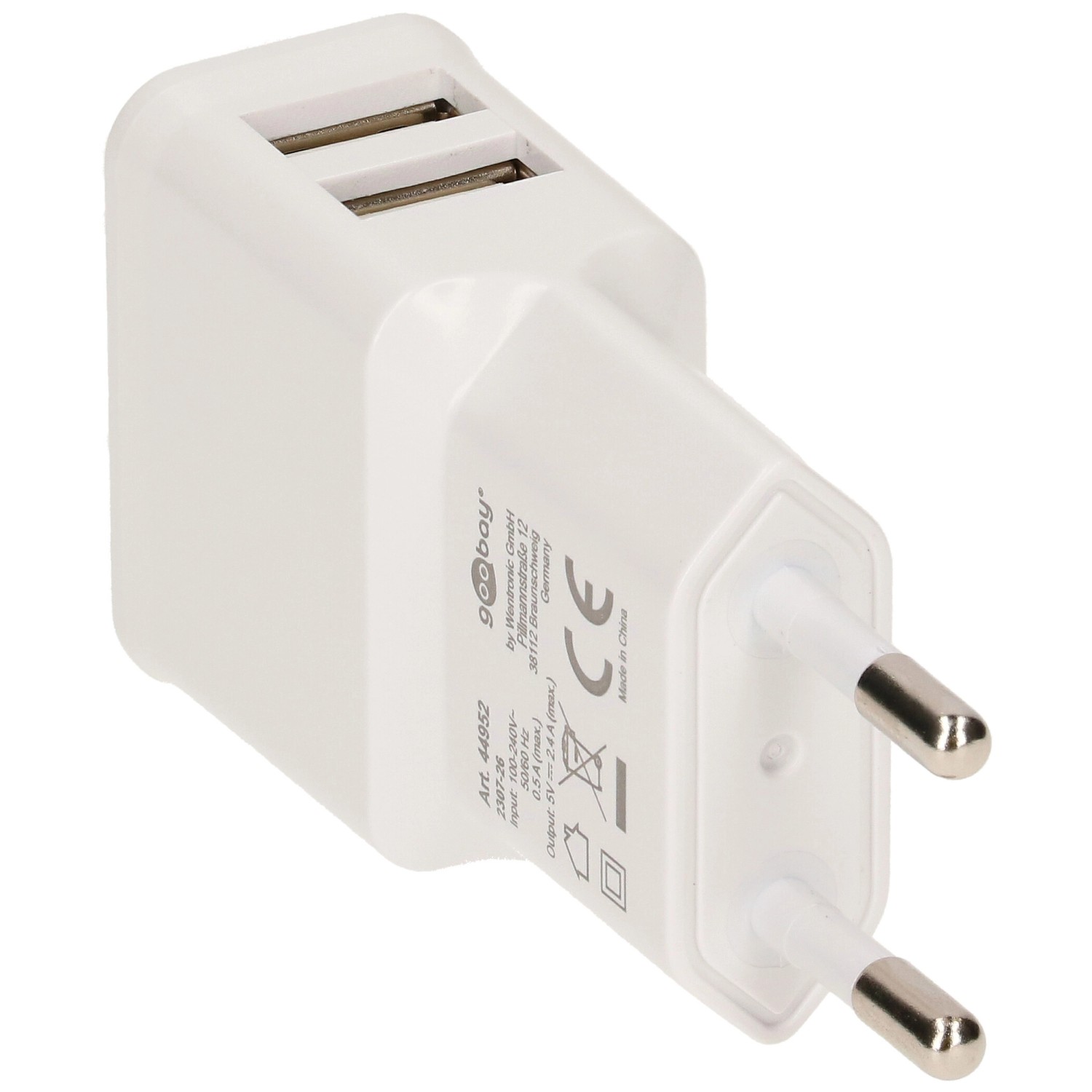 Goobay USB-Ladegerät 2x USB-A Weiss 12 W kaufen bei OBI