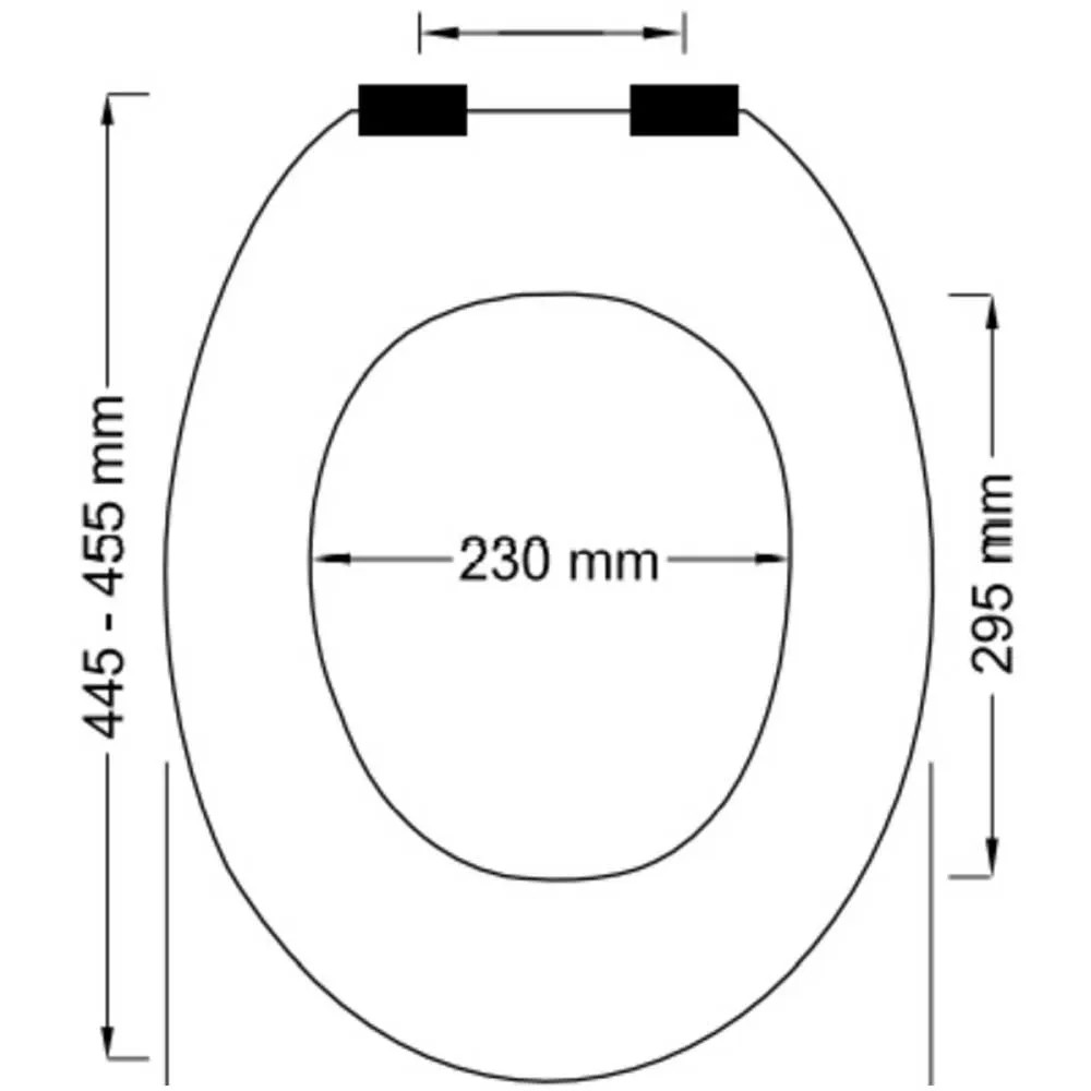 Spirella Toilettendeckel Neela Premium rostfreier Edelstahl Schwarz