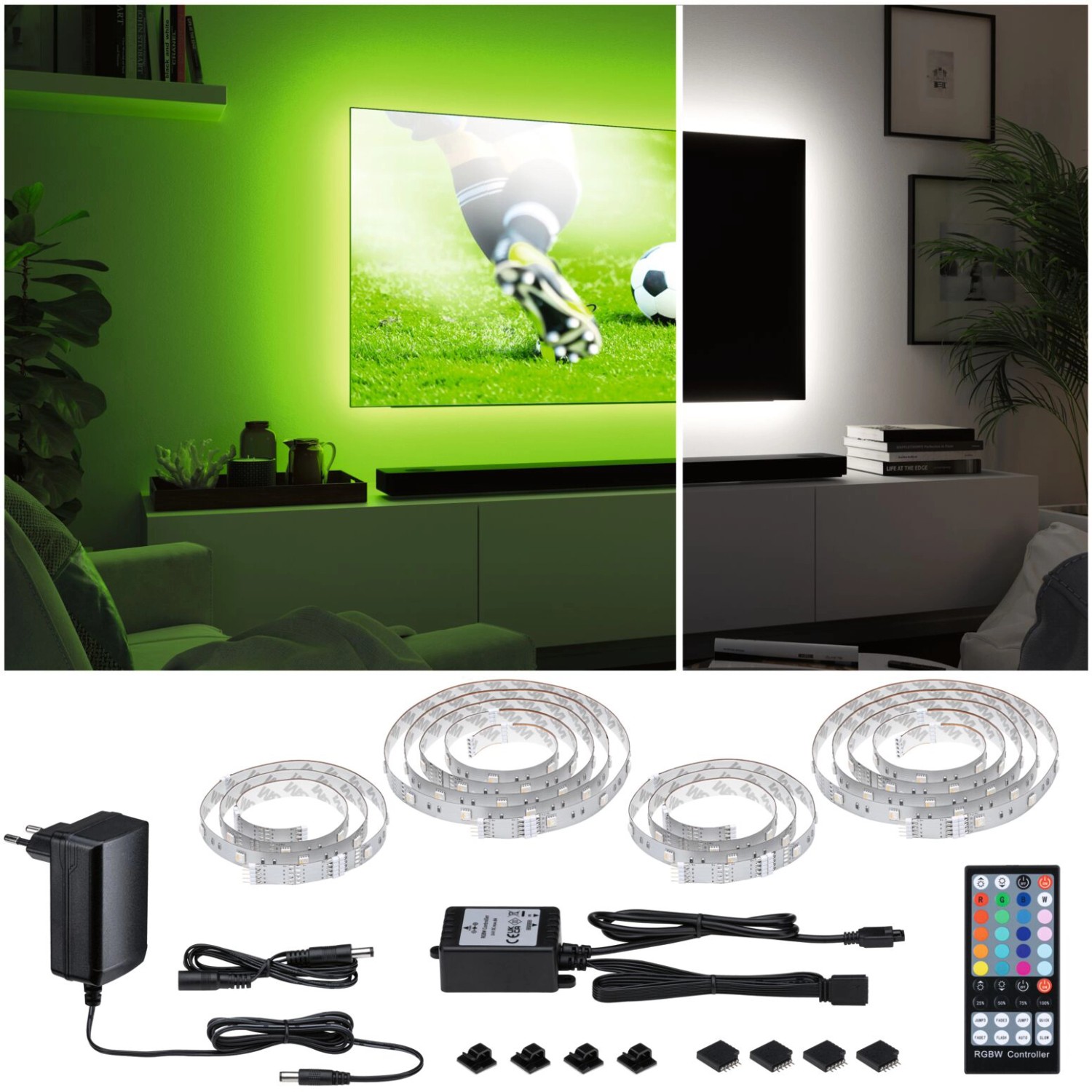 Paulmann MaxLED 250 LED Strip TV Comfort Basis-Set für 65"-TV / Länge 4 ...