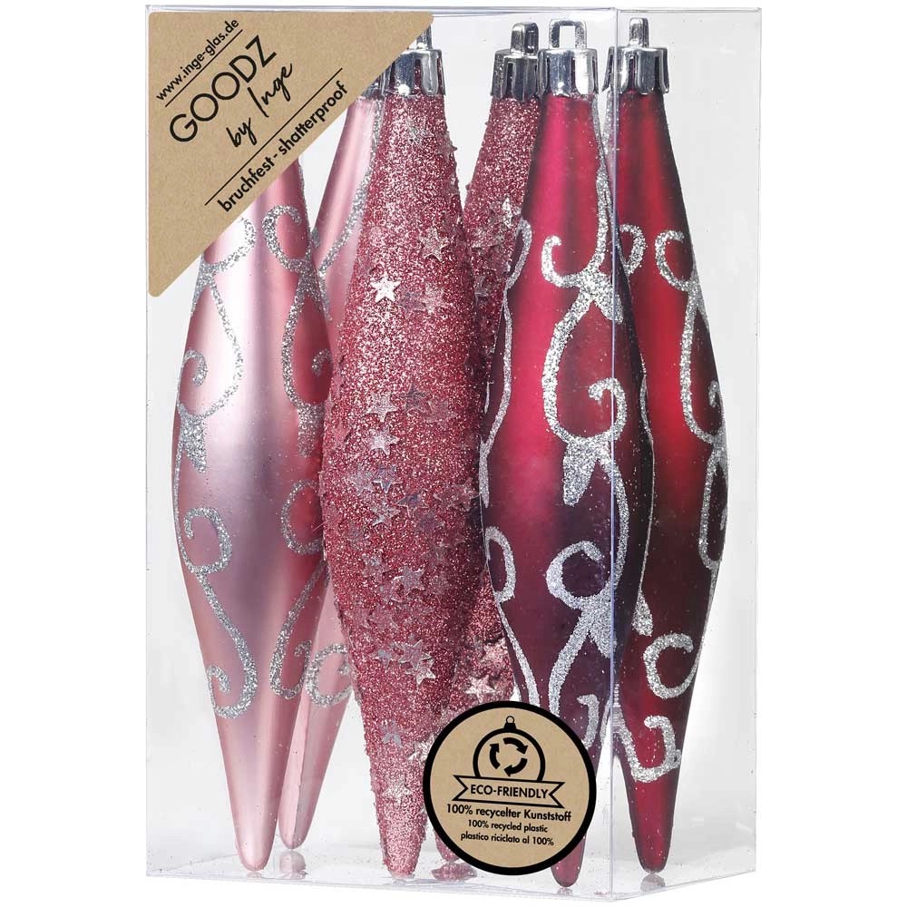 Dekoanhänger Olive Kunststoff Rosa dunkel 15 cm / 6 Stk. kaufen bei OBI