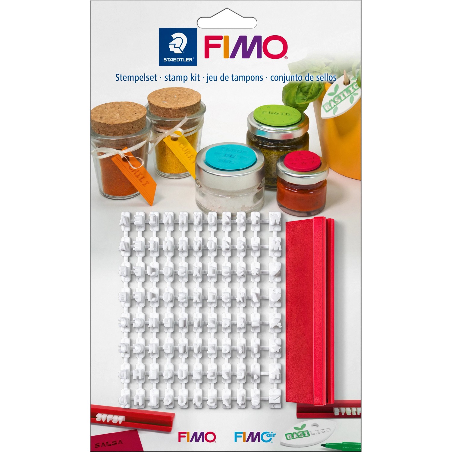 Fimo® Stempelset mit 88 Zeichen