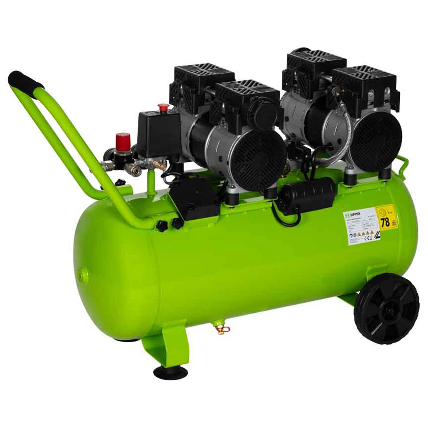 Zipper Kompressor ZI-COM50-SI Silent Metall Grün 50 l