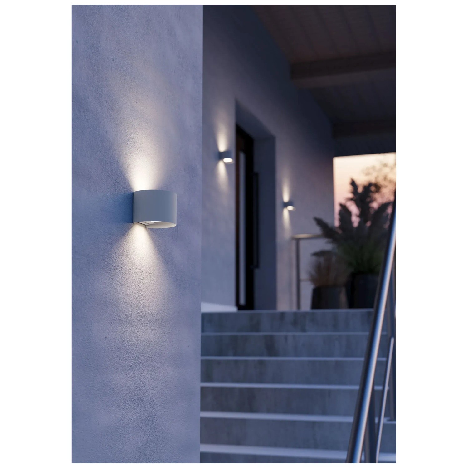 Eglo Applique d'extérieur LED Calpino alu Blanc (HxlxP) 11,1 x 14,5 x ...