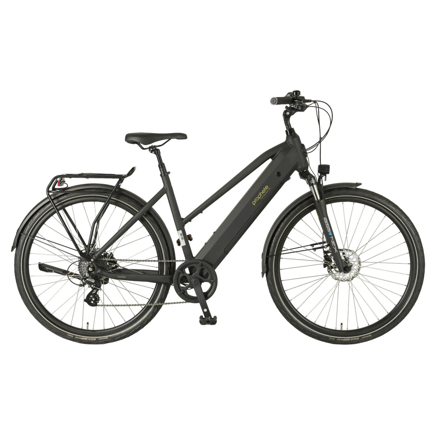Prophete Trekking-E-Bike Entdecker 2.0 Damen Aluminium Schwarz matt 28"