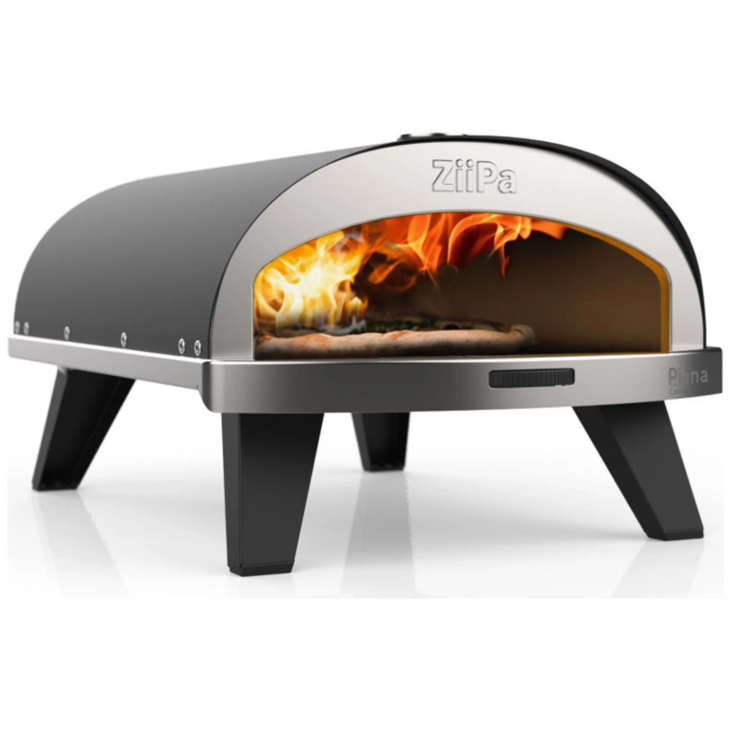 Ziipa Pizzaofen Piana Gas Edelstahl Charbon (HxBxT) 26,5 x 44 x 61 cm
