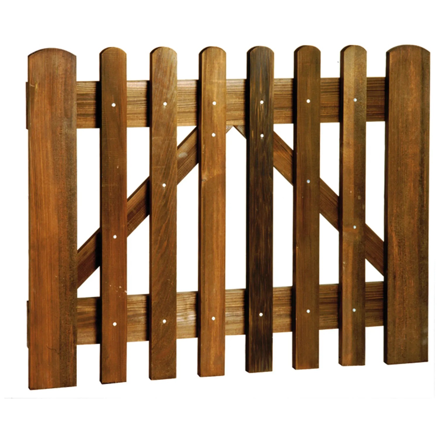 Porte standard pour clôture à lattes Marron imprégnée rabotée lisse 120 ...