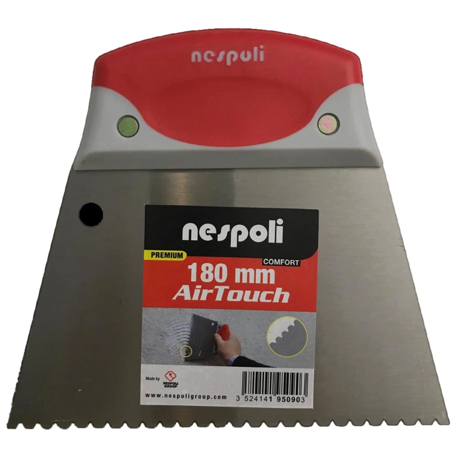 Nespoli Spatule dentée Airtouch acier inoxydable 180 mm
