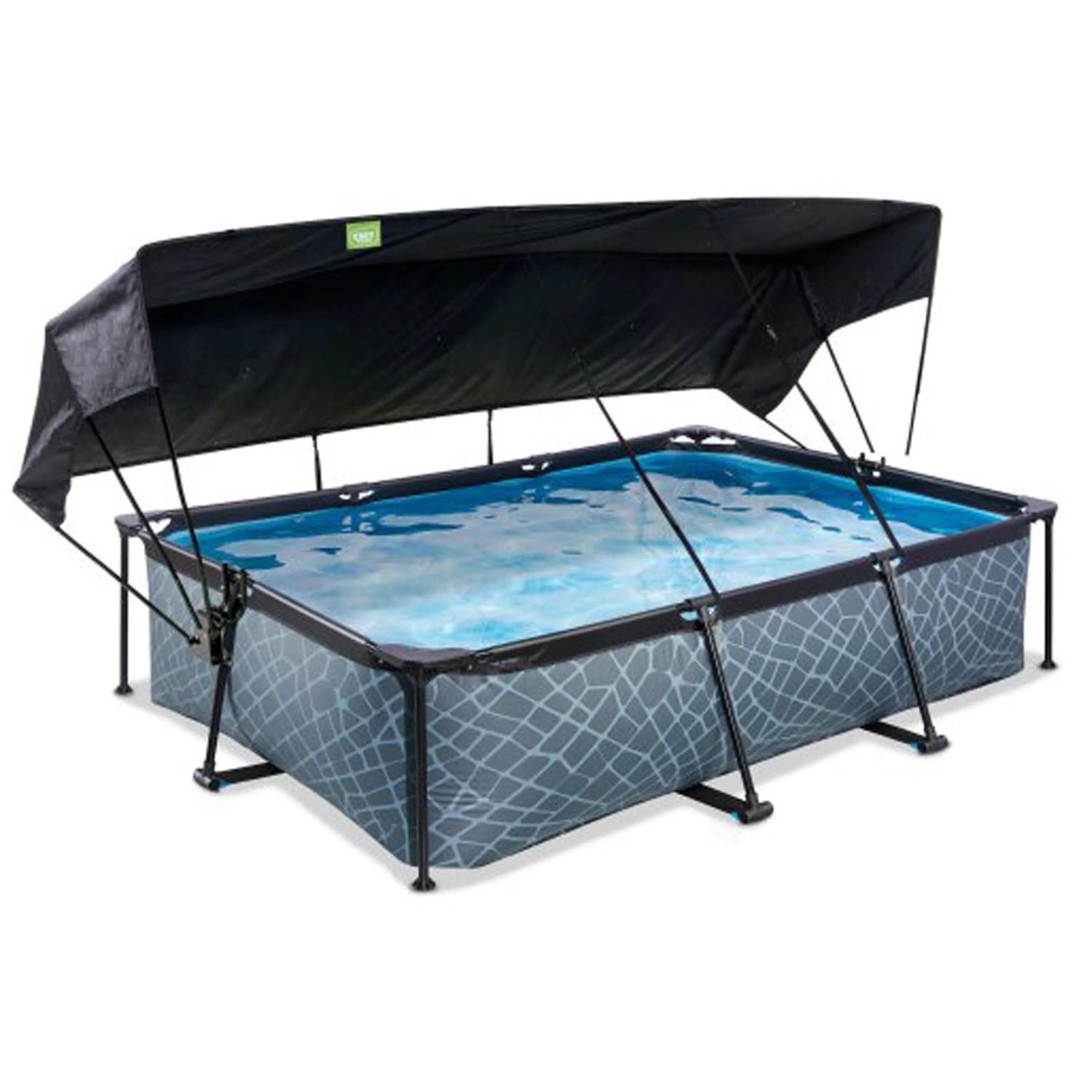 Exit Pool Stone Grau (HxBxT) 65 x 300 x 200 cm inkl. Pumpe und Sonnenschutz