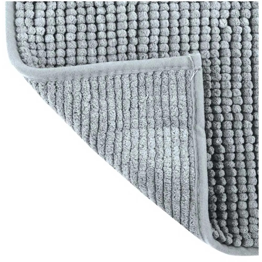 MSV Badteppich Chenille Hellgrau 50 x 80 cm kaufen bei OBI