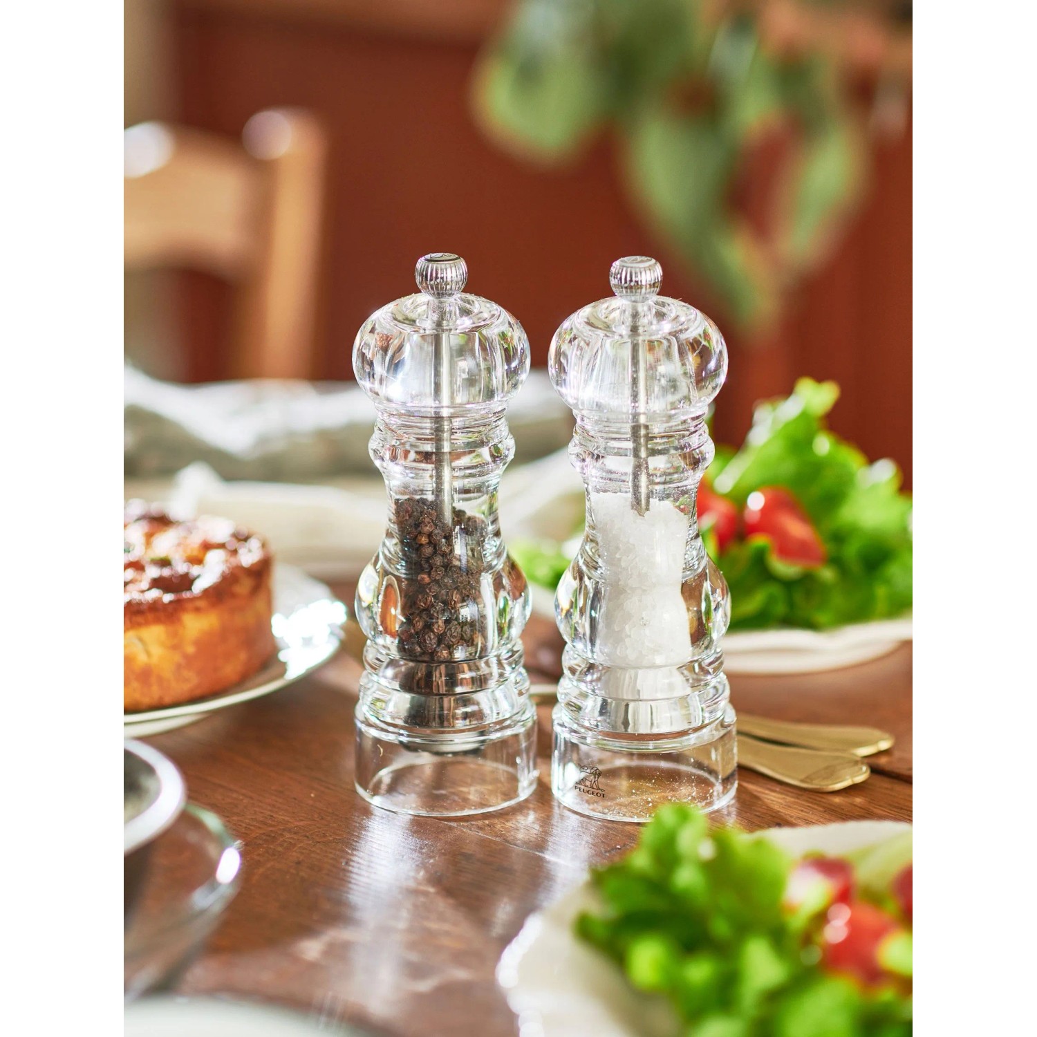 Moulin à sel et à poivre Nancy Duo Transparent 18 cm lot de 2