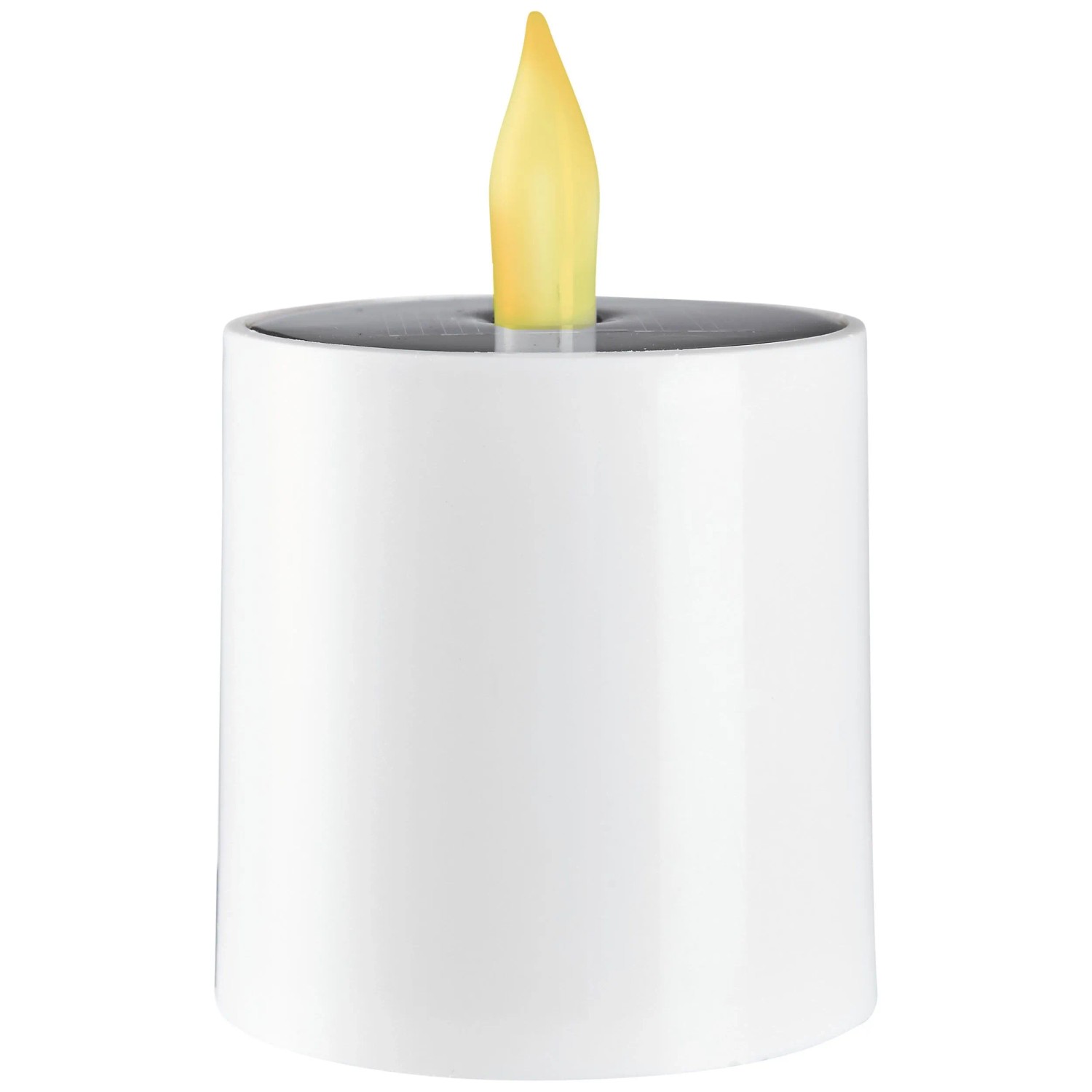 Star Trading LED-Solarkerze Saul Weiss Ø 7,3 x 11 cm