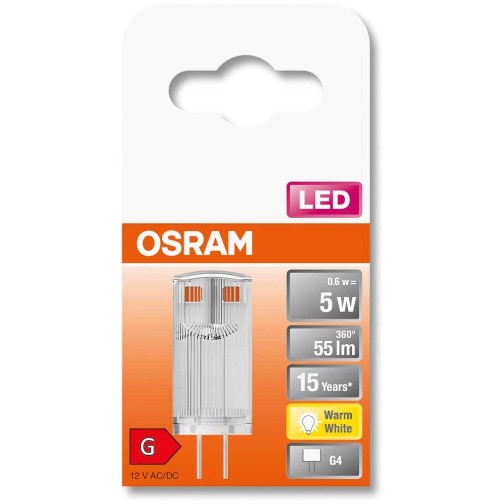 Osram Niedervolt-LED-Leuchtmittel Pin-Form G4 Warmweiss 0,6 W / 55 lm kaufen bei OBI