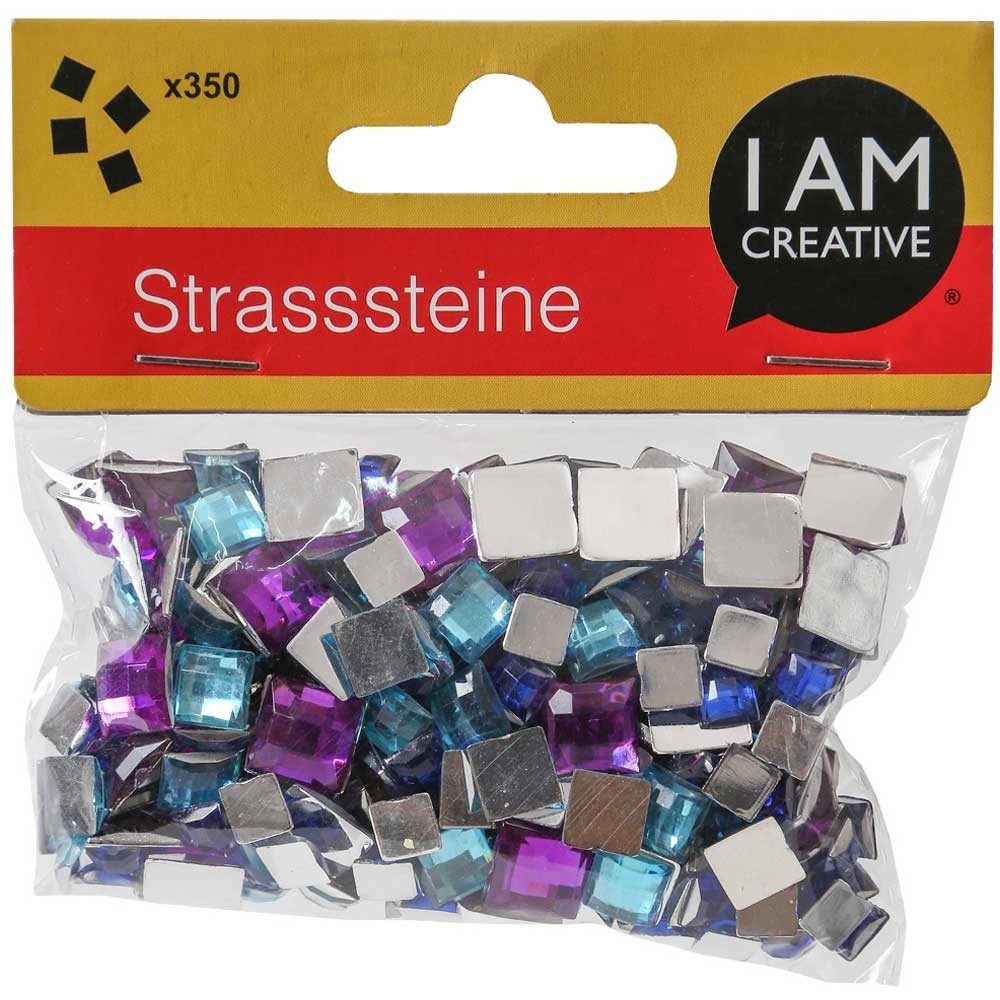 Strass carrés Bleu Ø 6 - 10 mm / 350 pcs