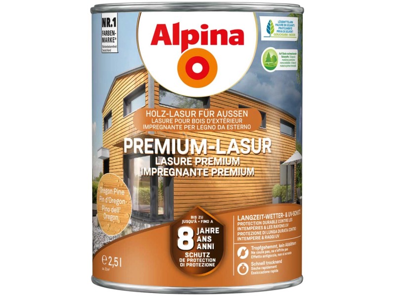 Alpina Premium-Lasur Oregon Pine DIF 2,5 l kaufen bei OBI