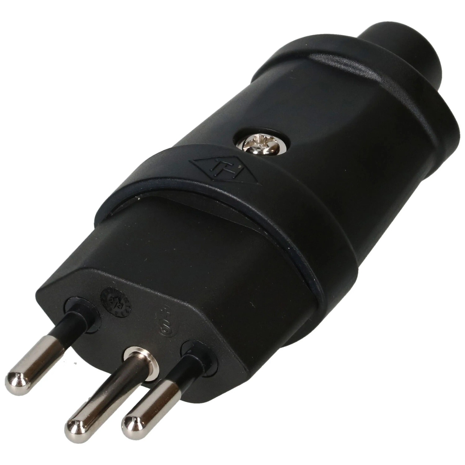 Max Hauri Stecker TH strong T12 PVC/PA Schwarz / 250 V / 10 A