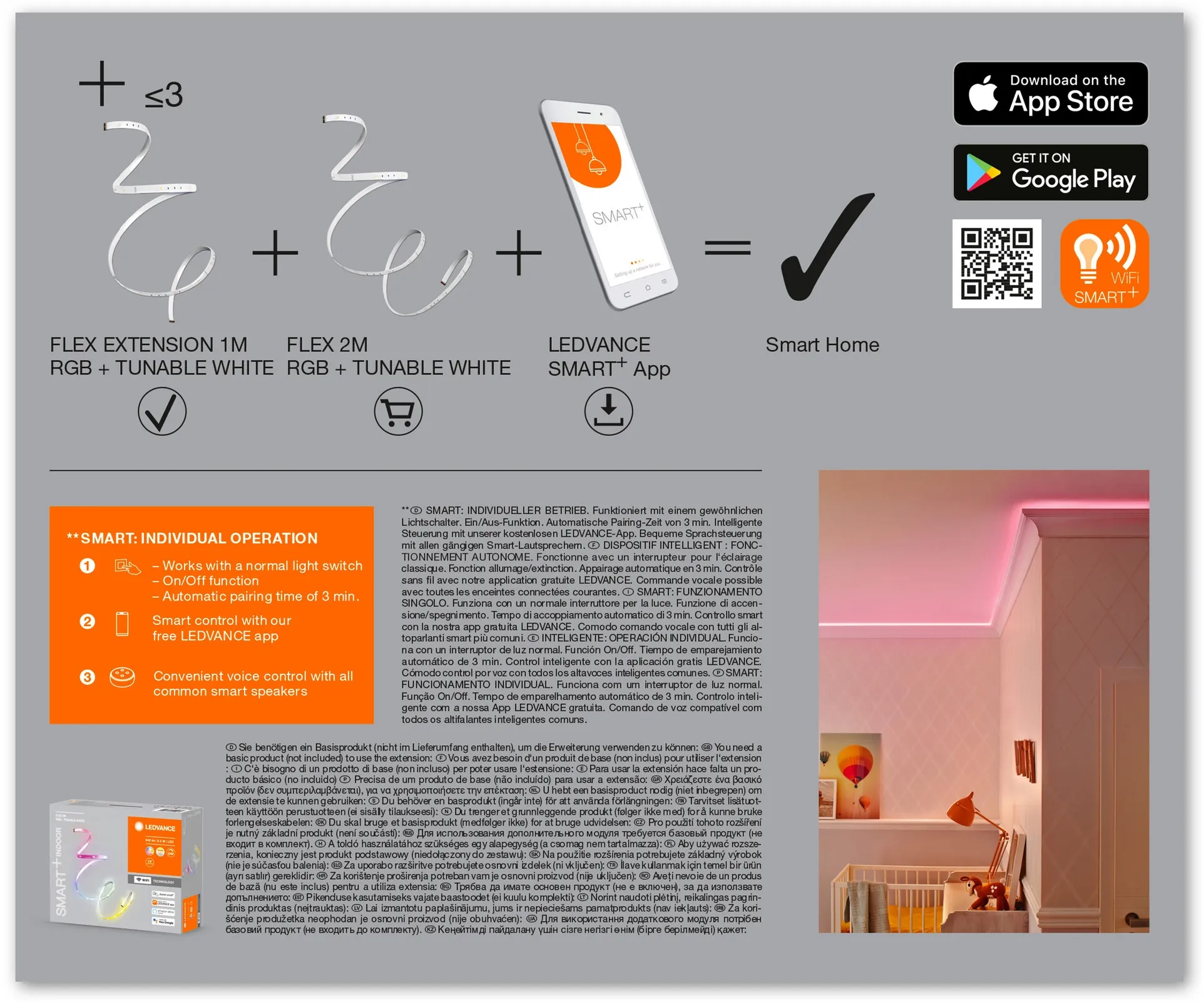 Ledvance LED-Stripe Extension Smart Länge 1 m kaufen bei OBI