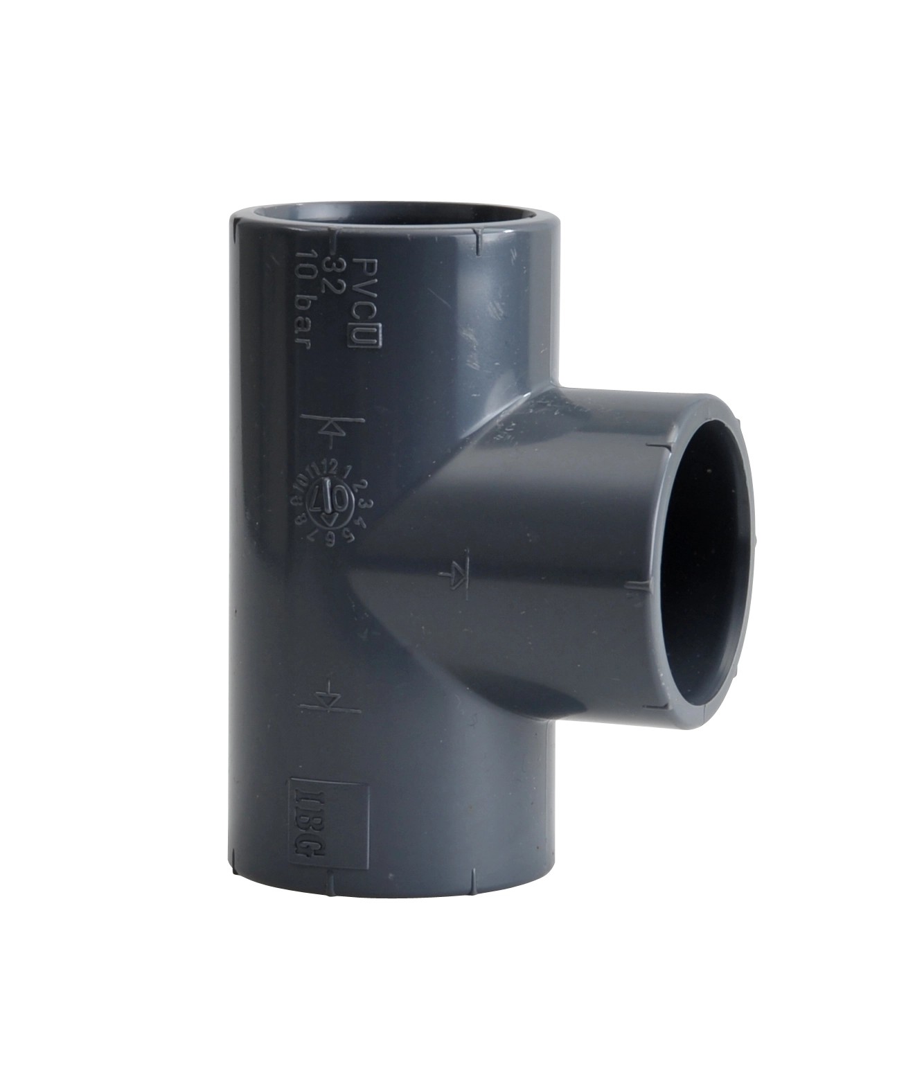 Raccord en T en PVC Noir Ø 32 mm