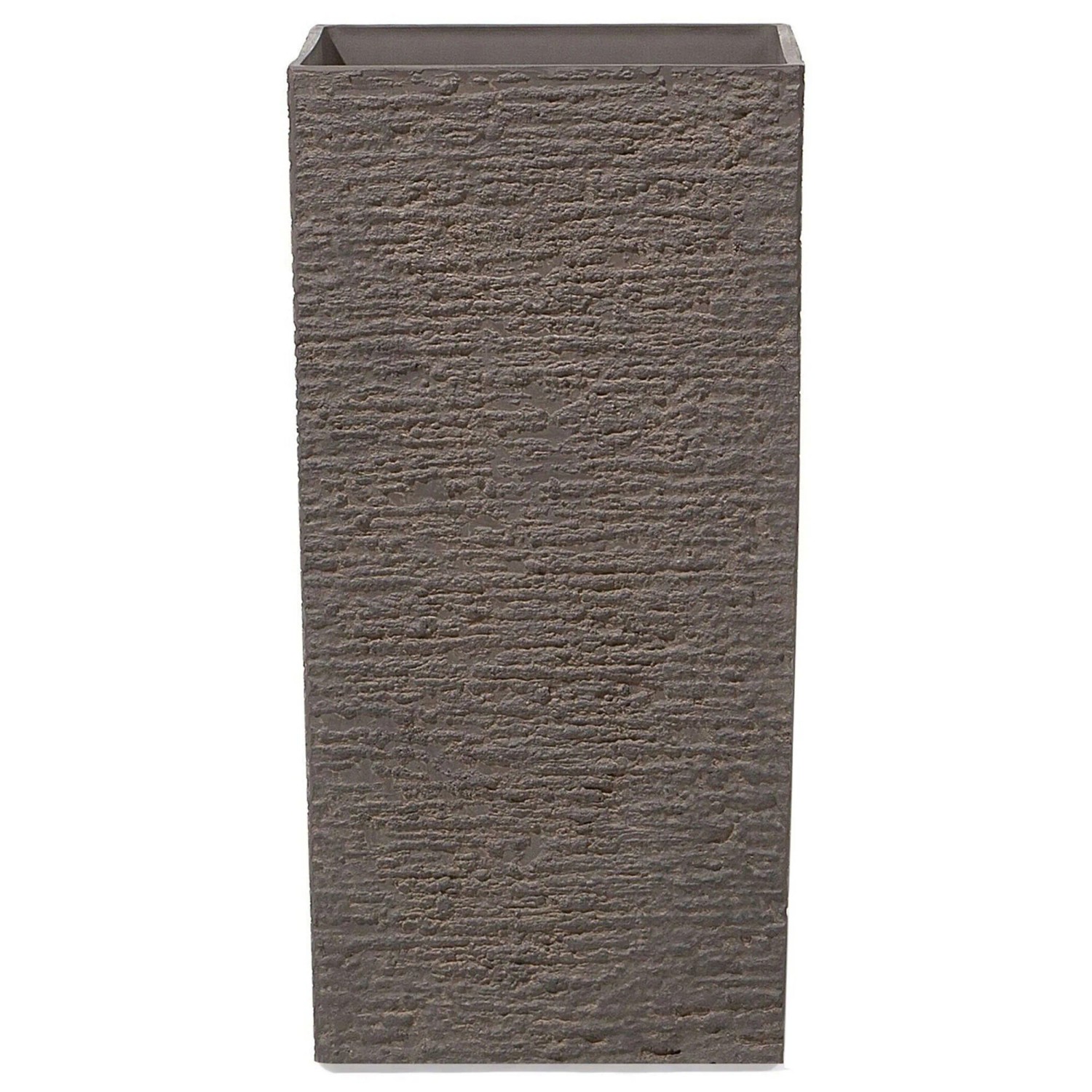 Beliani Pflanzkübel Gaza Dunkelbraun 70 x 35 x 35 cm