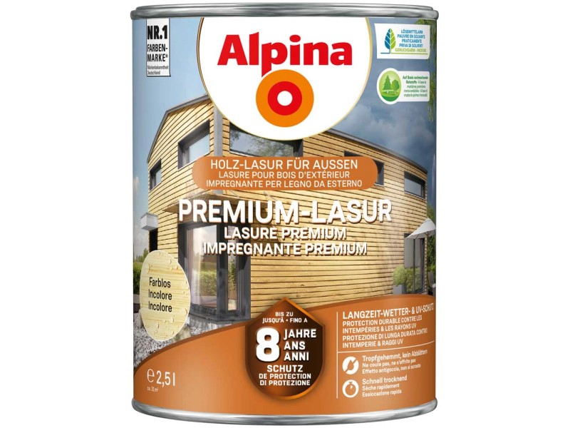 Alpina Premium-Lasur DIF Farblos 2,5 l kaufen bei OBI
