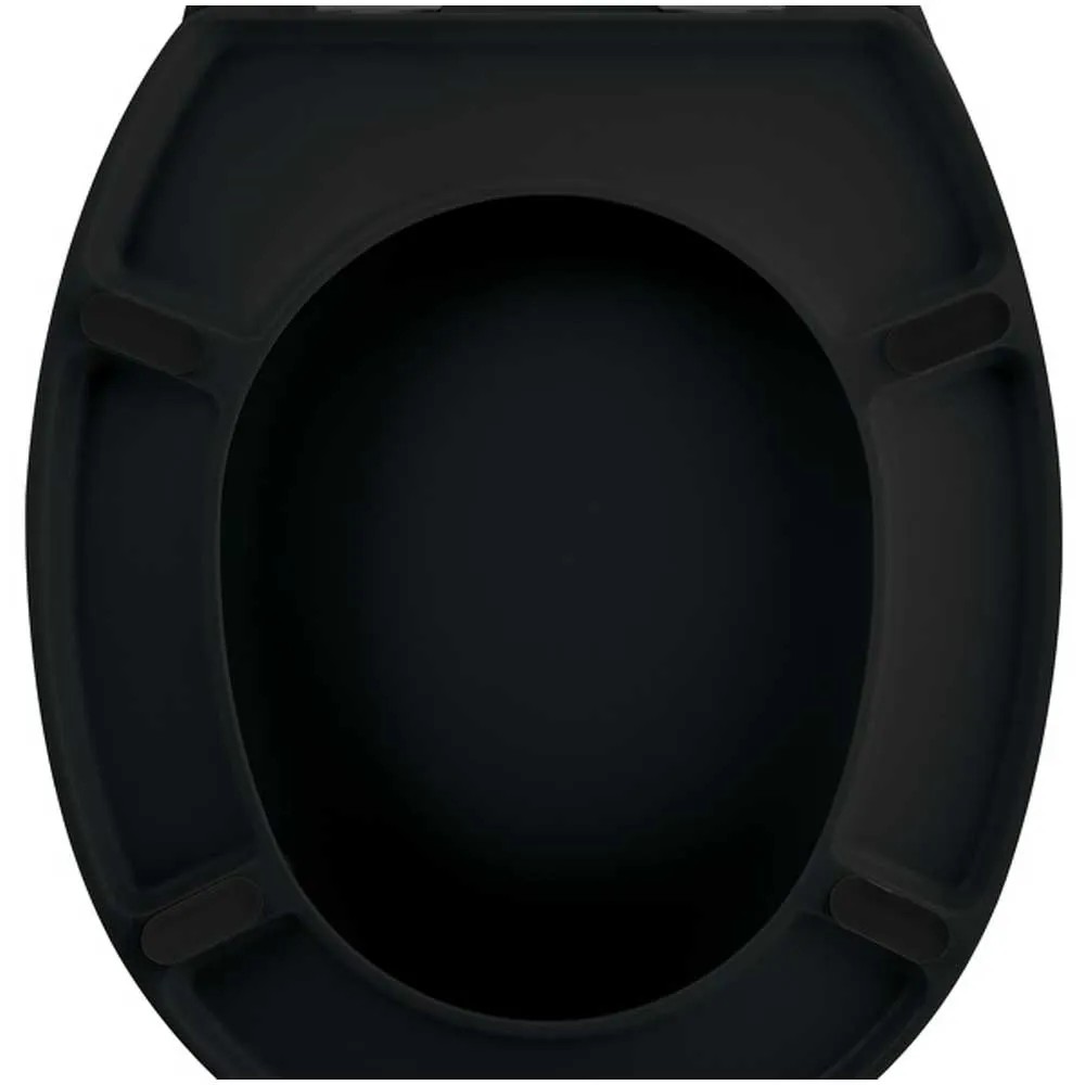 Spirella Toilettendeckel Neela Premium rostfreier Edelstahl Schwarz