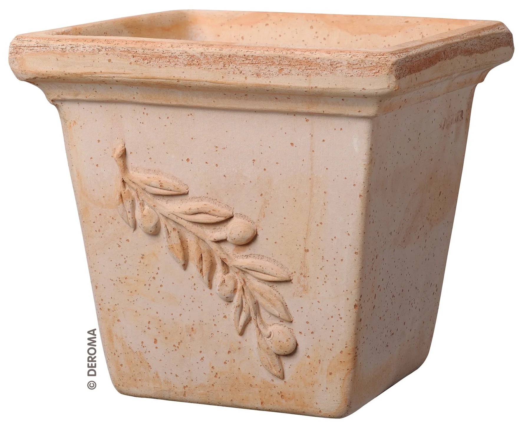 Deroma Pflanztopf Quadro Olive Terrakotta (HxBxT) 15 x 18 x 18 cm ...