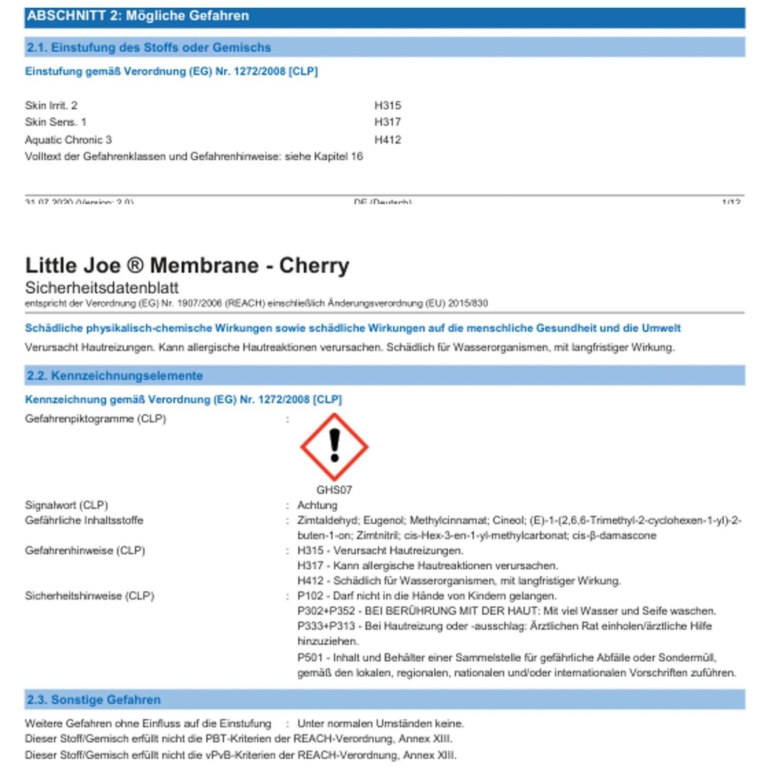 Lufterfrischer Little Joe Membrane Kirschrot