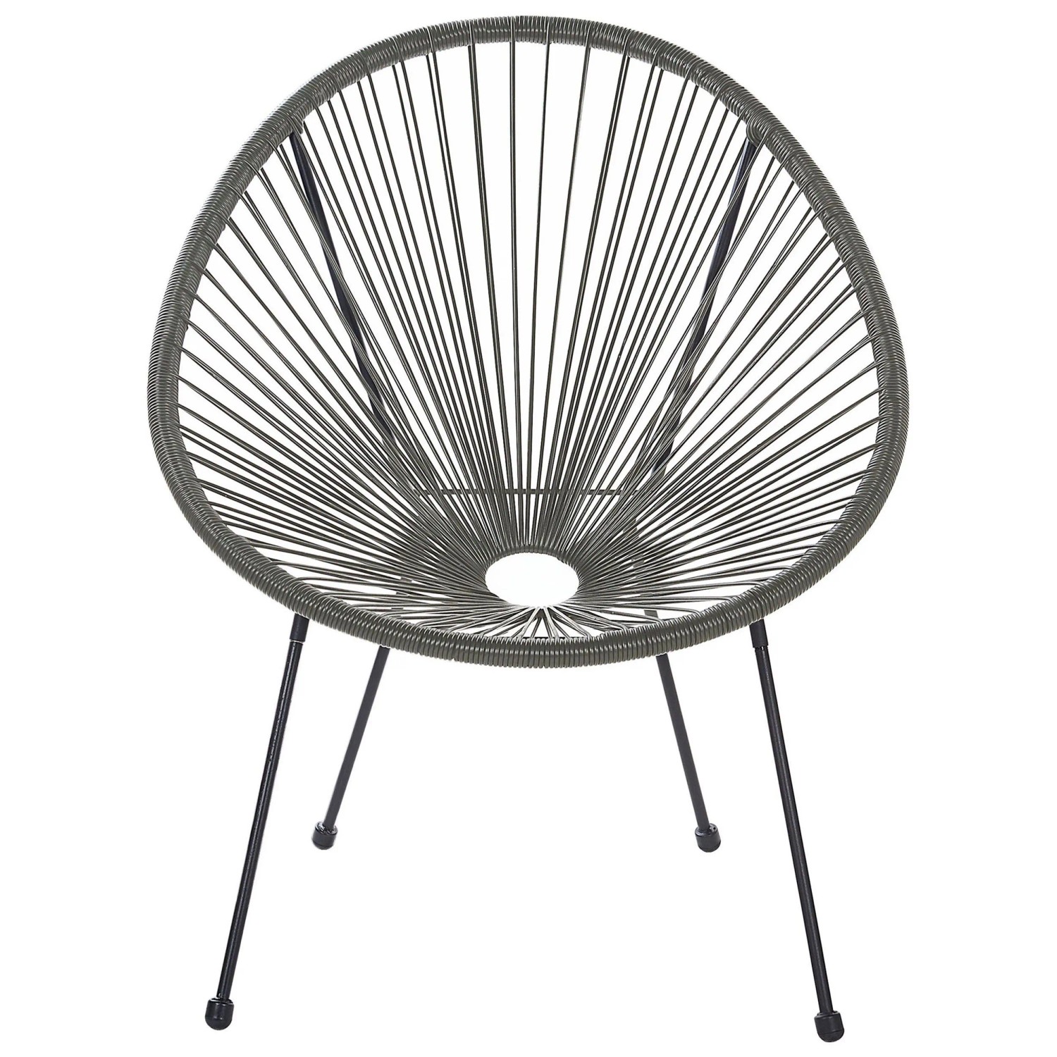 Beliani Sedia da giardino Acapulco II grigio scuro-nero