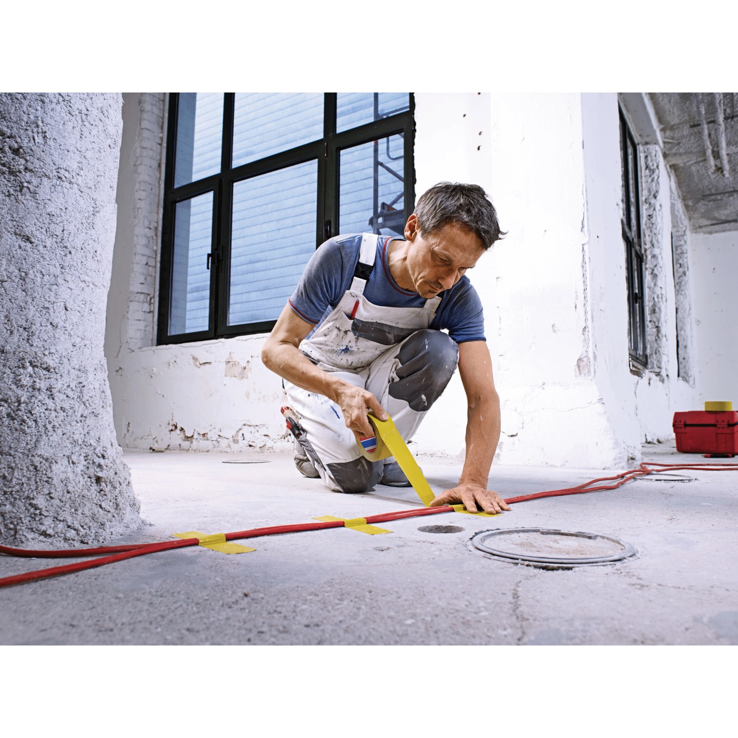 Tesa Betonband aus Gewebe Gelb 50 m x 48 mm kaufen bei OBI