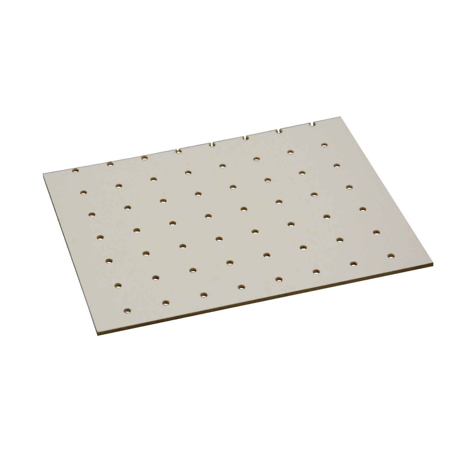 Hartfaserplatte einseitig Weiss gelocht 3 mm