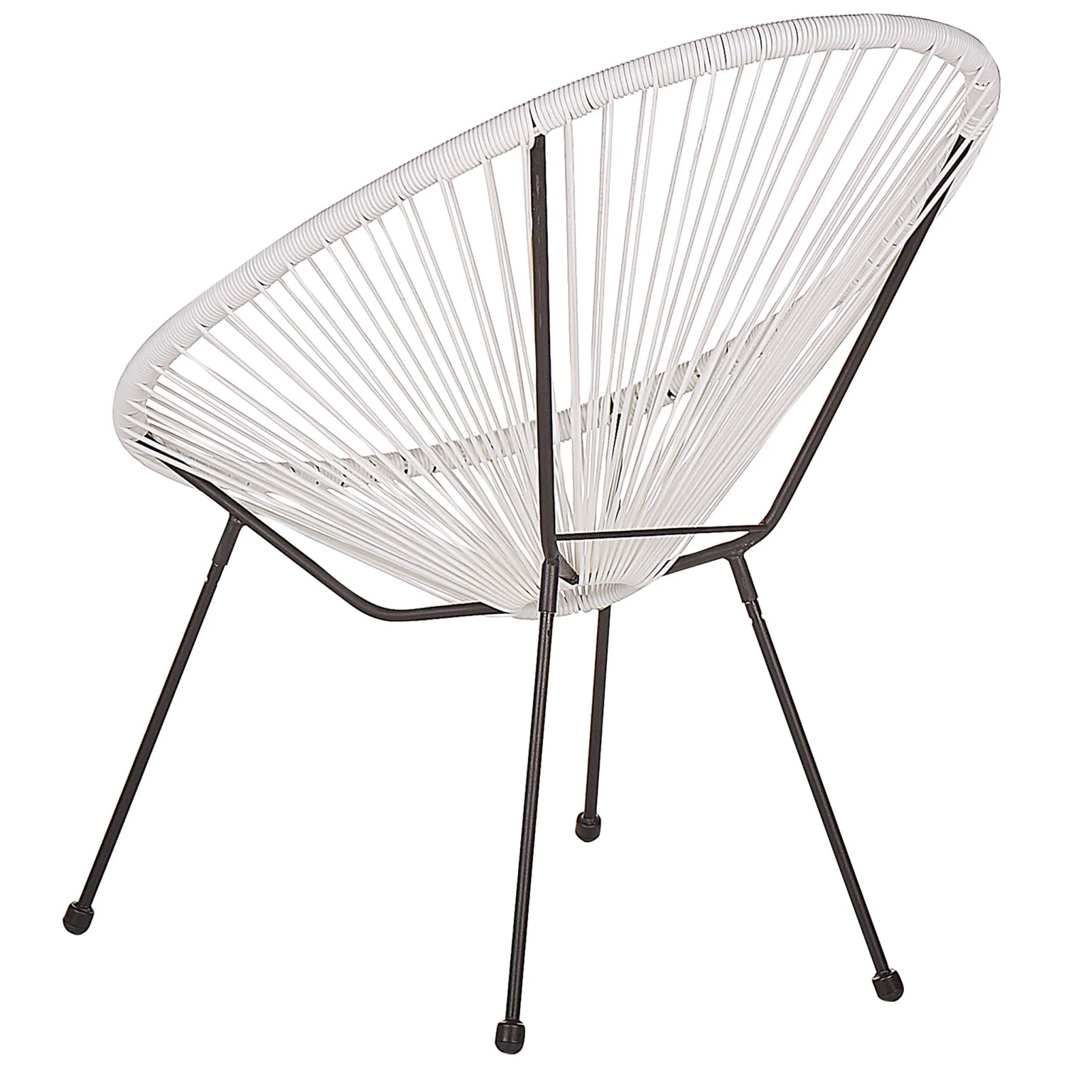 Beliani Sedia da giardino Acapulco II bianco-nero