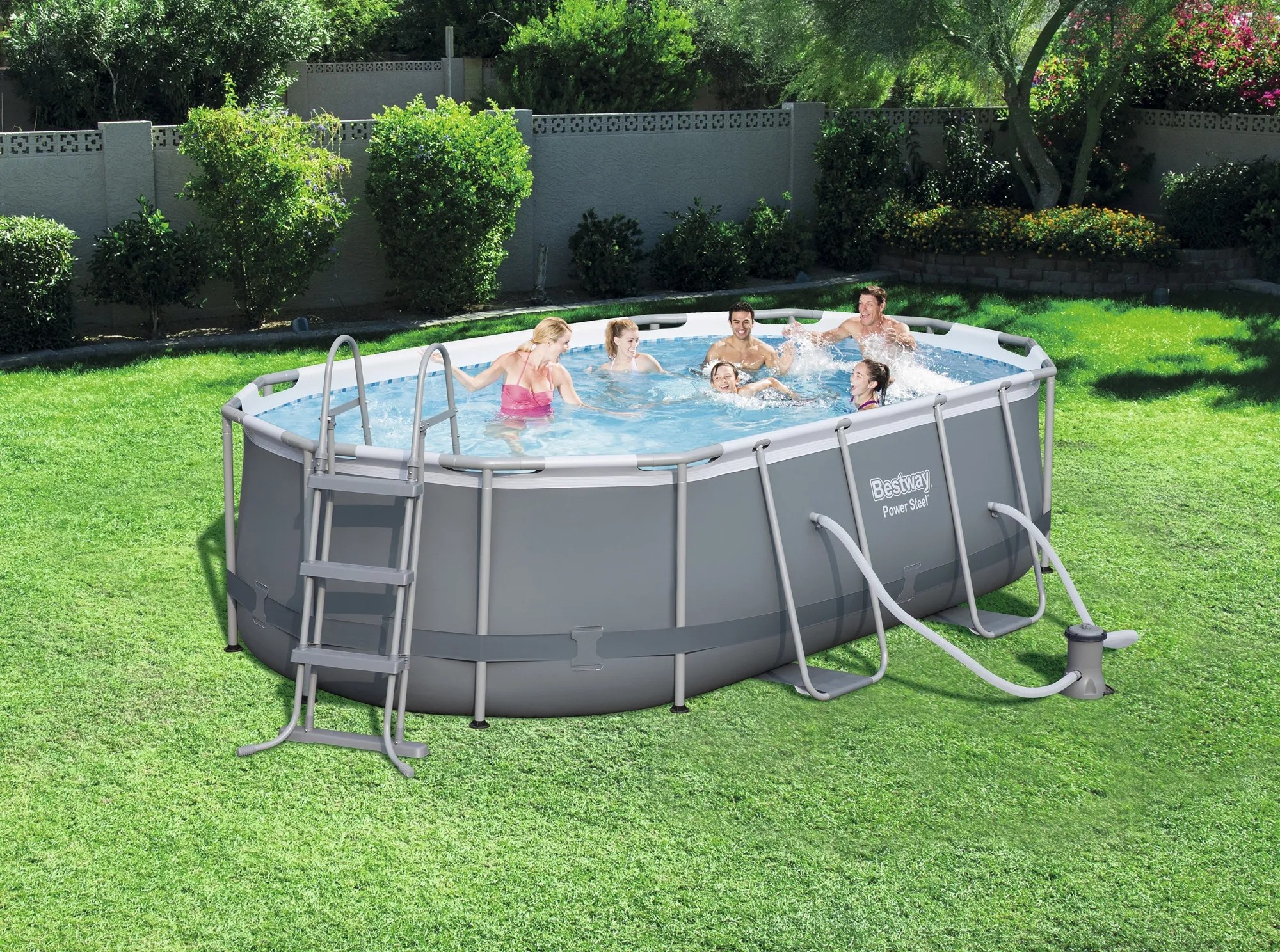 Bestway Oval Frame Pool 427 x 250 x 100 cm kaufen bei OBI
