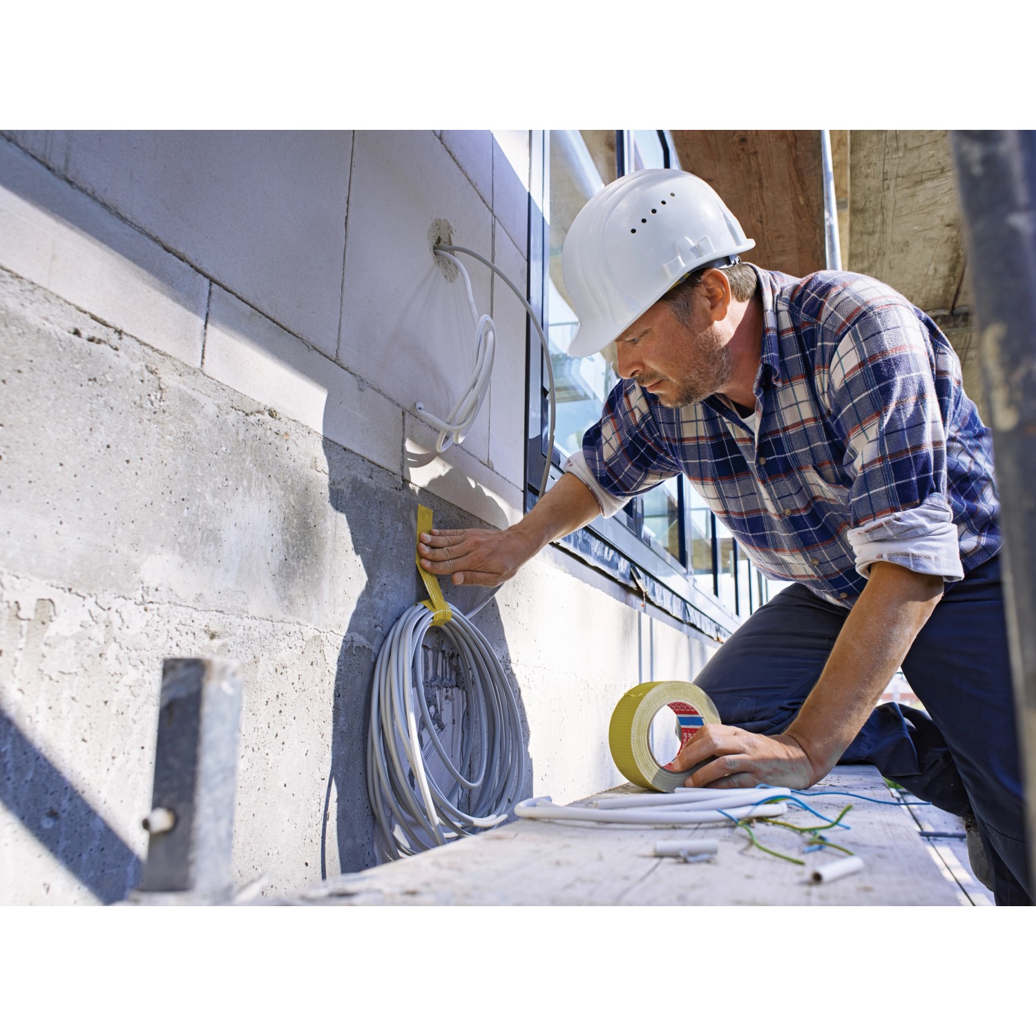 Tesa Betonband aus Gewebe Gelb 50 m x 48 mm kaufen bei OBI