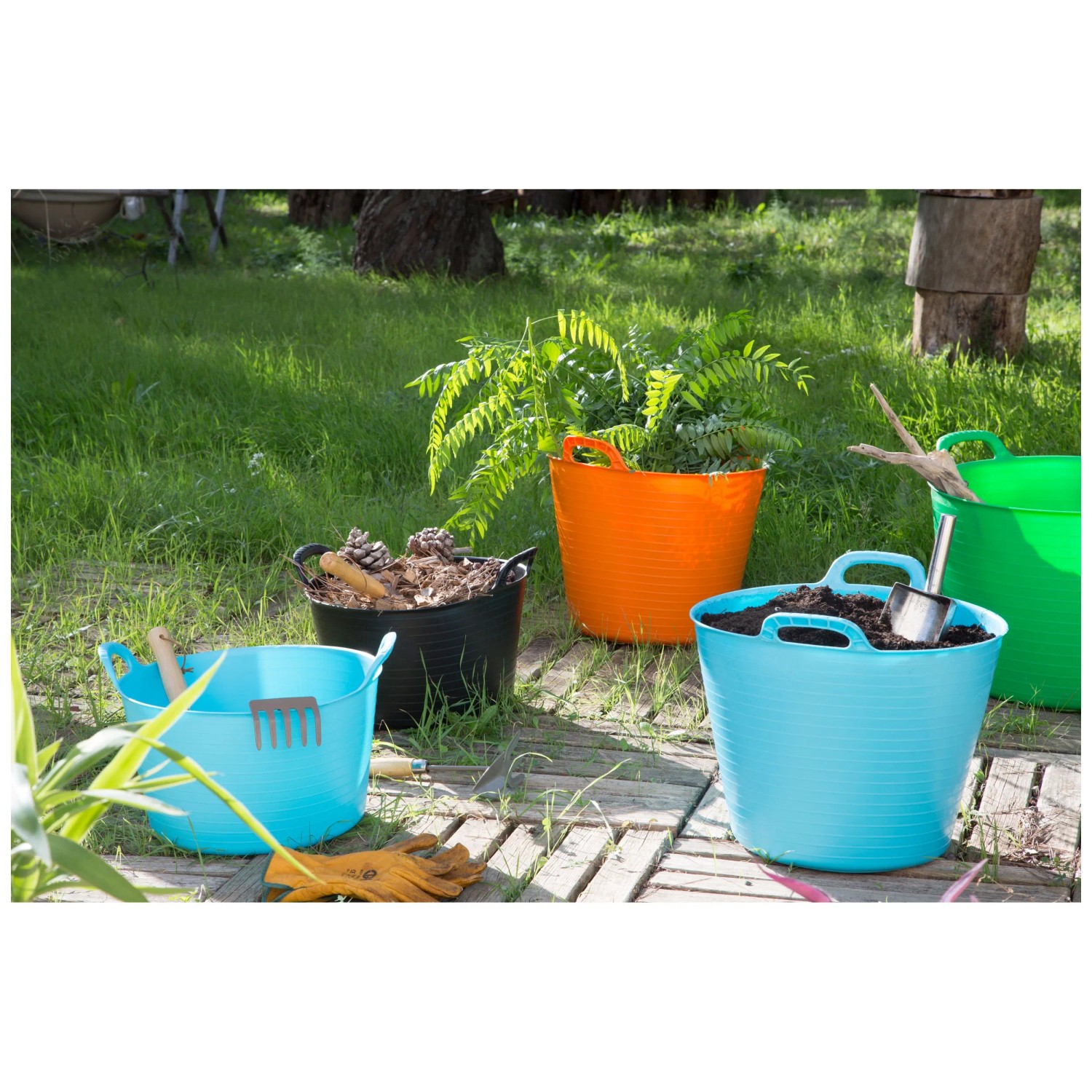 Flexitub Flexibler Gummi-Eimer Blau 15 l kaufen bei OBI