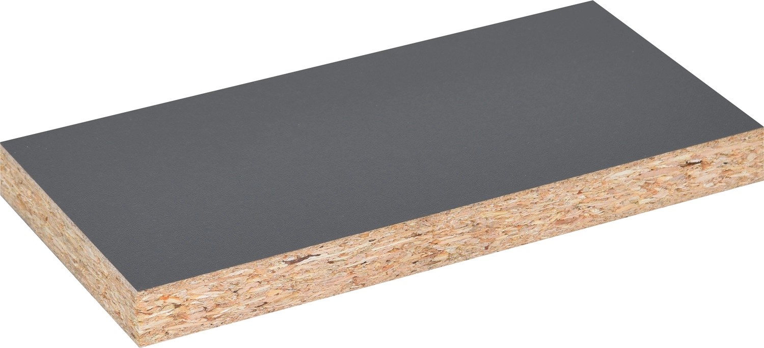 Panneau aggloméré P2 U164PE FSC® Anthracite ép. 19 mm