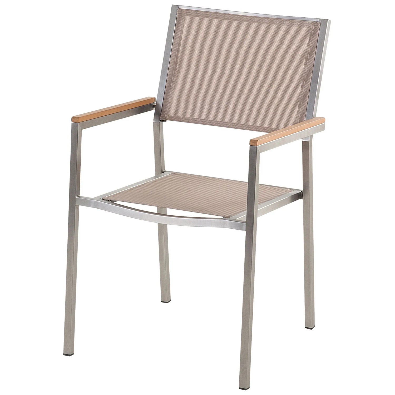 Beliani Set mobili giardino Grosseto a 6 posti grigio/beige granito ...