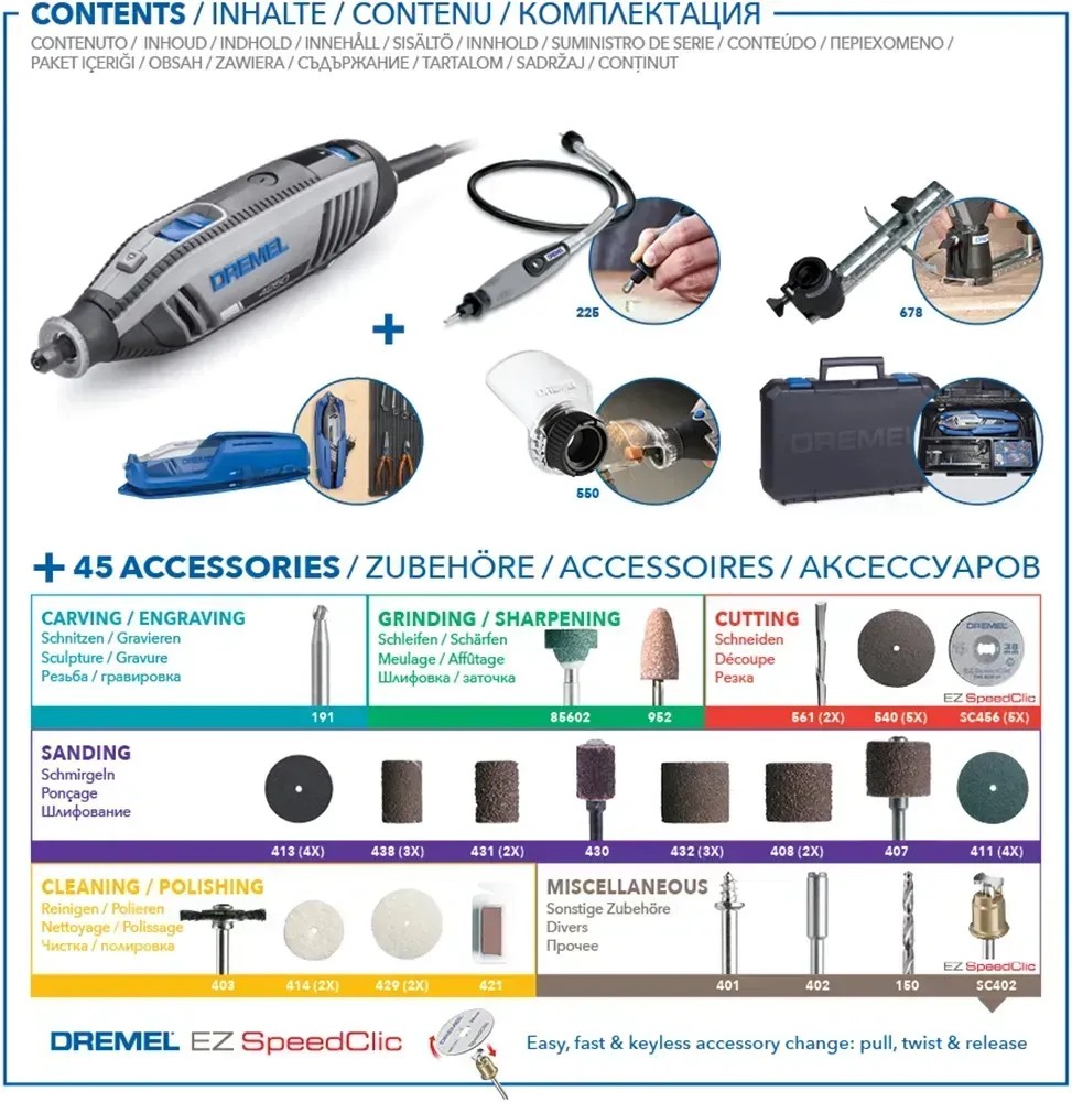 Dremel Multifunktionswerkzeug 4250-3/45 im Koffer