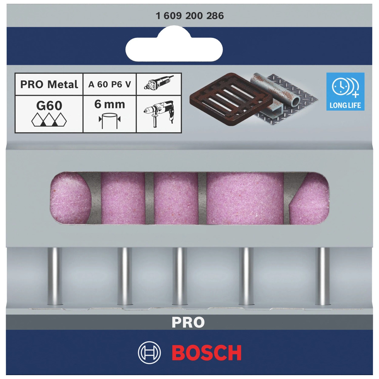 Bosch Schleifstift-Set für Geradschleifer 6 mm / 5-tlg.
