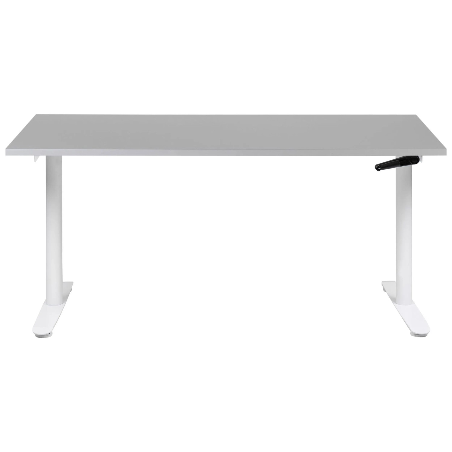 Beliani Scrivania Destinas regolabile in altezza grigio/bianco 160 x 72 cm